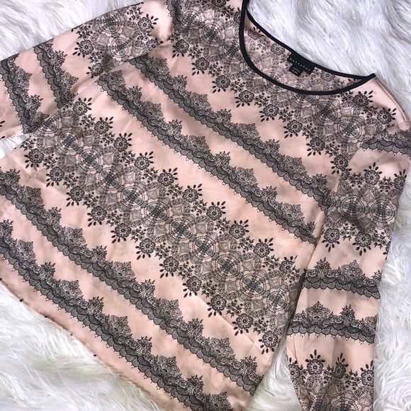 Metaphor | Tops | Lace Print Dress Shirt | Poshmark